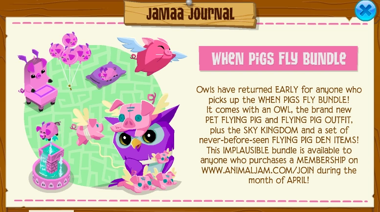 When Pigs Fly Bundle | Animal Jam Classic Wiki | Fandom