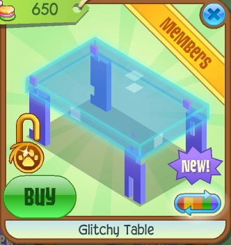 Glitchy Table | Animal Jam Classic Wiki | Fandom