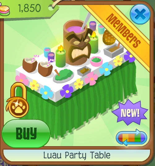 Luau Party Table | Animal Jam Classic Wiki | Fandom