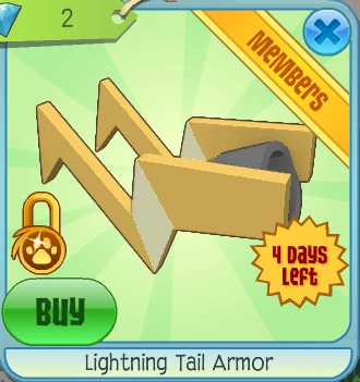 Lightning Tail Armor | Animal Jam Classic Wiki | Fandom