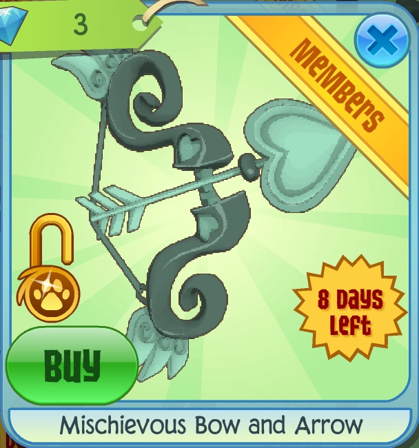 Mischievous Bow and Arrow | Animal Jam Classic Wiki | Fandom