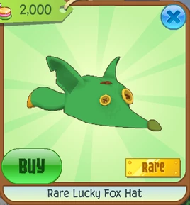 Rare Lucky Fox Hat | Animal Jam Classic Wiki | Fandom