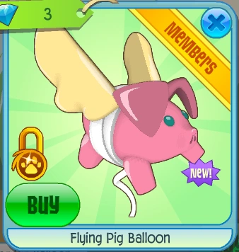 Flying Pig Balloon | Animal Jam Classic Wiki | Fandom