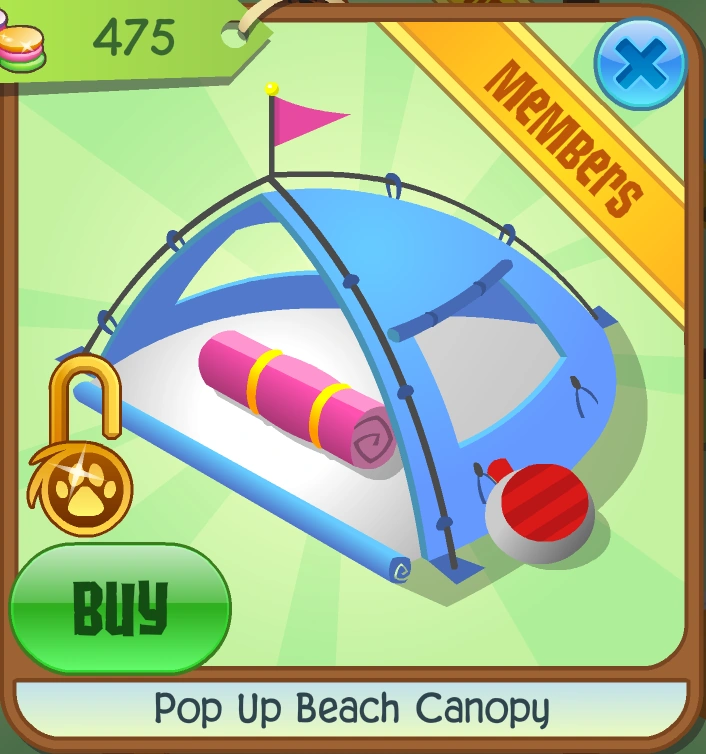 Pop Up Beach Canopy | Animal Jam Classic Wiki | Fandom