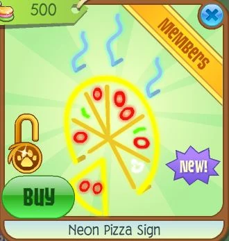 Neon Pizza Sign | Animal Jam Classic Wiki | Fandom