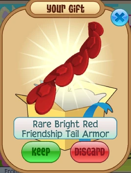 Rare Bright Red Friendship Tail Armor | Animal Jam Classic Wiki | Fandom