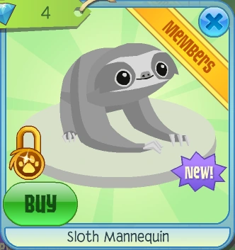Sloth Mannequin | Animal Jam Classic Wiki | Fandom