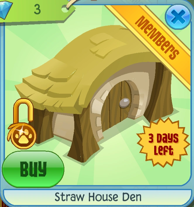 Straw House Den | Animal Jam Classic Wiki | Fandom