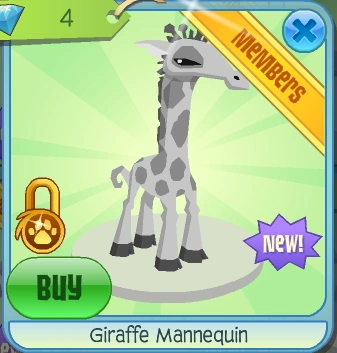 Giraffe Mannequin | Animal Jam Classic Wiki | Fandom