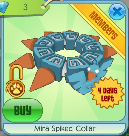 Mira Spiked Collar | Animal Jam Classic Wiki | Fandom