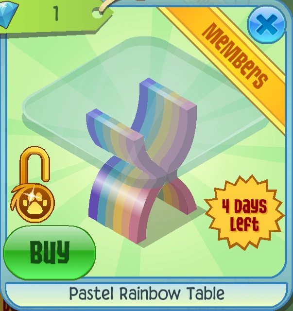 Pastel Rainbow Table | Animal Jam Classic Wiki | Fandom