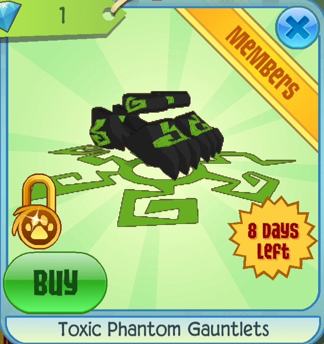 Toxic Phantom Gauntlets | Animal Jam Classic Wiki | Fandom