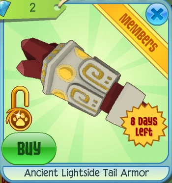 Ancient Lightside Tail Armor | Animal Jam Classic Wiki | Fandom
