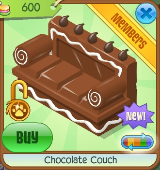 Chocolate Couch | Animal Jam Classic Wiki | Fandom
