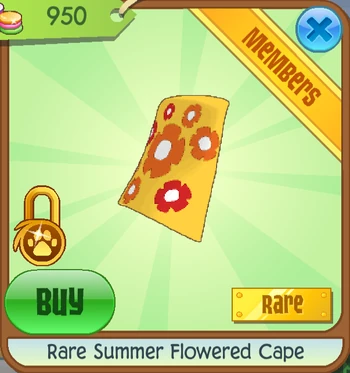 Rare Summer Flowered Cape | Animal Jam Classic Wiki | Fandom