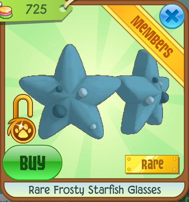 Rare Frosty Starfish Glasses | Animal Jam Classic Wiki | Fandom