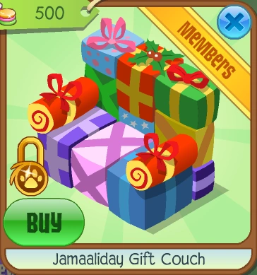 Jamaaliday Gift Couch | Animal Jam Classic Wiki | Fandom