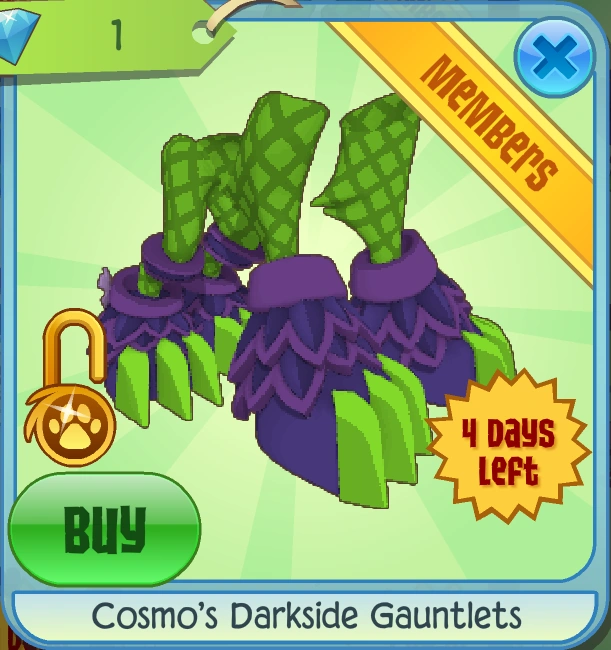 Cosmo's Darkside Gauntlets | Animal Jam Classic Wiki | Fandom