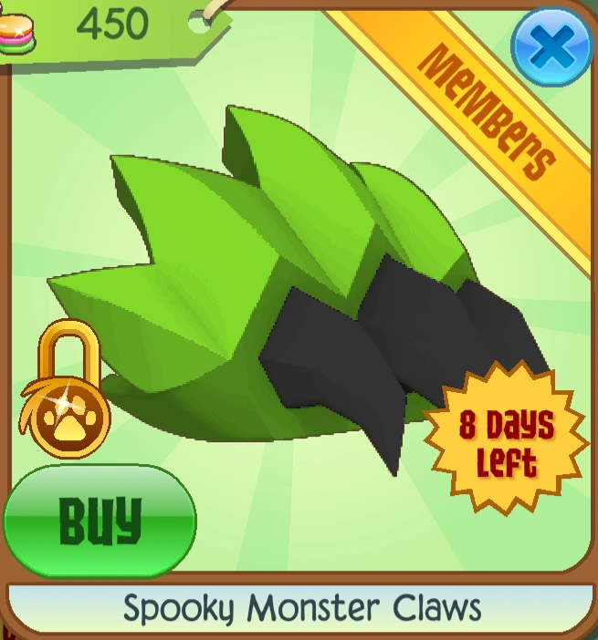Spooky Monster Claws | Animal Jam Classic Wiki | Fandom