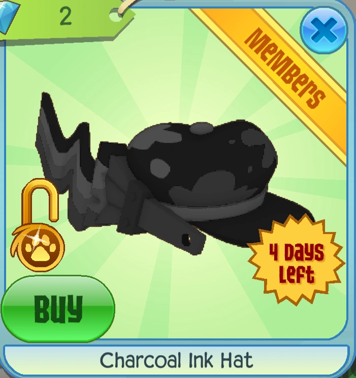 Charcoal Ink Hat | Animal Jam Classic Wiki | Fandom