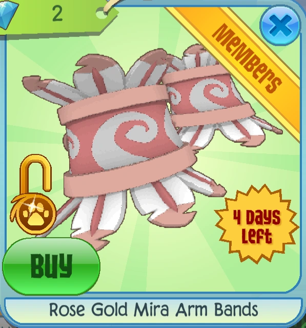 Rose Gold Mira Arm Bands | Animal Jam Classic Wiki | Fandom