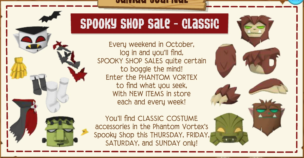Spooky Shop Sale | Animal Jam Classic Wiki | Fandom
