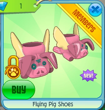 Flying Pig Shoes | Animal Jam Classic Wiki | Fandom