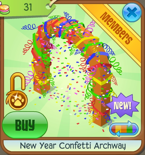 New Year Confetti Archway (Members) | Animal Jam Classic Wiki | Fandom