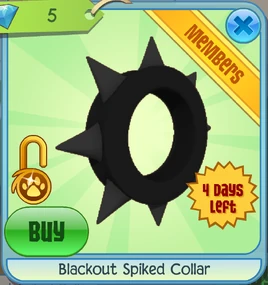 Blackout Spiked Collar (Short) | Animal Jam Classic Wiki | Fandom