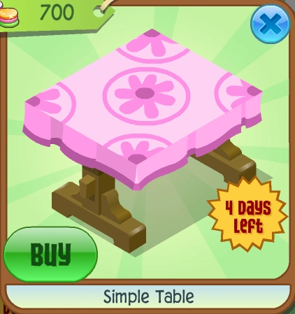 Simple Table | Animal Jam Classic Wiki | Fandom