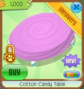 Cotton Candy Table | Animal Jam Classic Wiki | Fandom