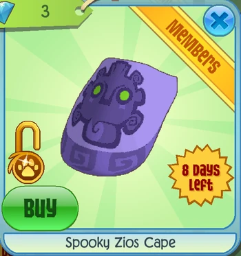 Spooky Zios Cape | Animal Jam Classic Wiki | Fandom