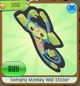Swinging Monkey Wall Sticker | Animal Jam Classic Wiki | Fandom