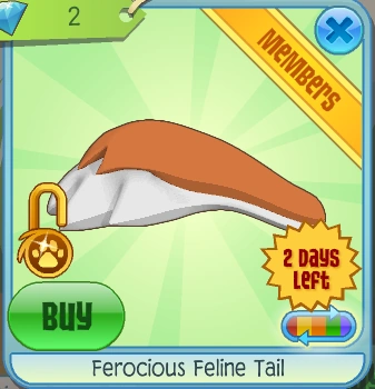 Ferocious Feline Tail | Animal Jam Classic Wiki | Fandom