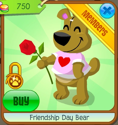 Friendship Day Bear | Animal Jam Classic Wiki | Fandom