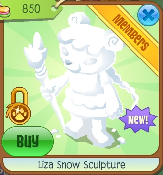 Liza Snow Sculpture | Animal Jam Classic Wiki | Fandom