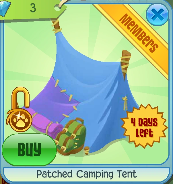 Patched Camping Tent | Animal Jam Classic Wiki | Fandom