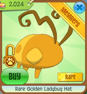 Rare Golden Ladybug Hat | Animal Jam Classic Wiki | Fandom