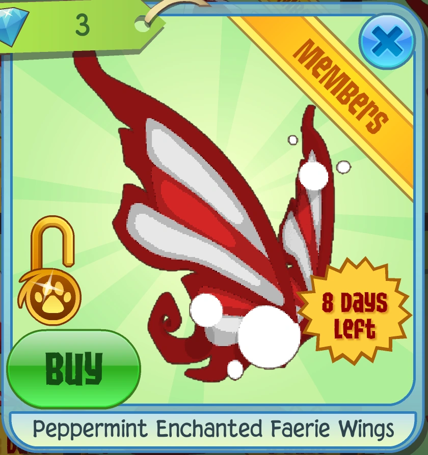 Peppermint Enchanted Faerie Wings | Animal Jam Classic Wiki | Fandom