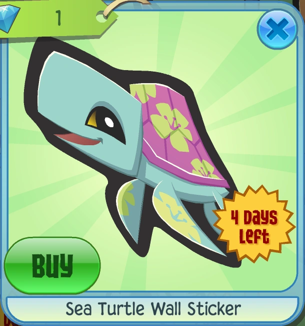 Sea Turtle Wall Sticker | Animal Jam Classic Wiki | Fandom