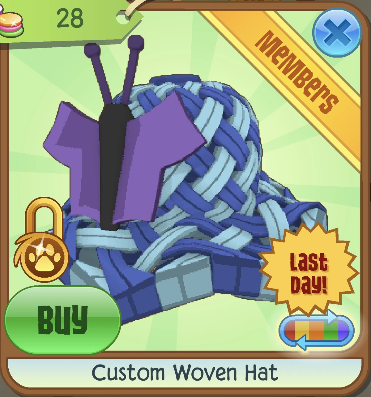 Custom Woven Hat (Members) | Animal Jam Classic Wiki | Fandom