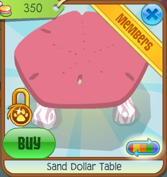Sand Dollar Table | Animal Jam Classic Wiki | Fandom