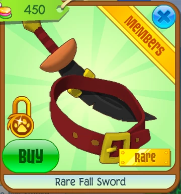 Animal Jam Animal Jam Rares Pirate Sword