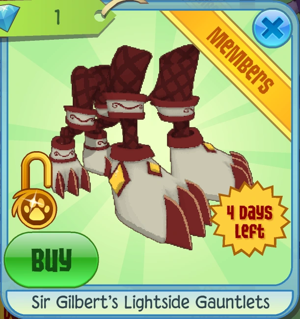 Sir Gilbert's Lightside Gauntlets | Animal Jam Classic Wiki | Fandom