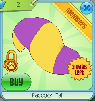 Raccoon Tail (2018) | Animal Jam Classic Wiki | Fandom