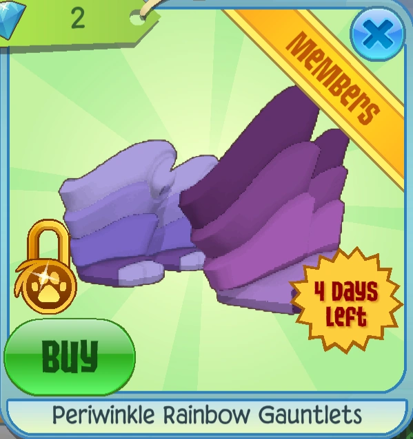 Periwinkle Rainbow Gauntlets | Animal Jam Classic Wiki | Fandom
