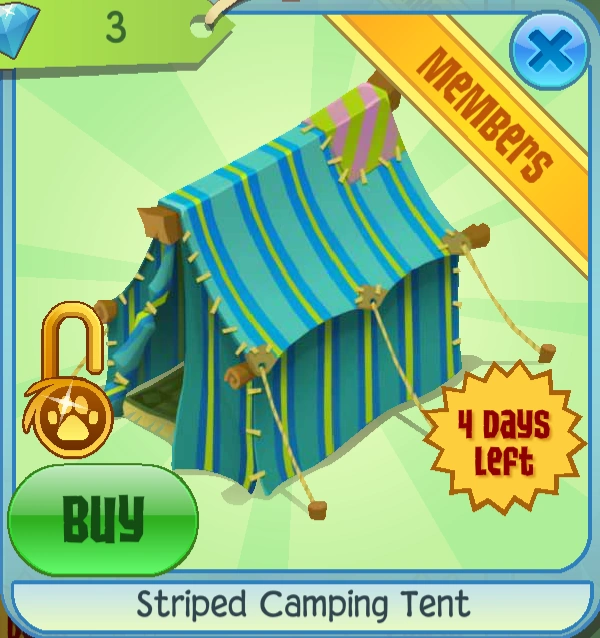 Striped Camping Tent | Animal Jam Classic Wiki | Fandom