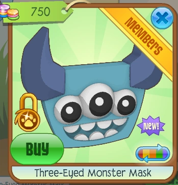 Three-Eyed Monster Mask | Animal Jam Classic Wiki | Fandom