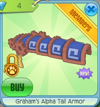 Graham's Alpha Tail Armor | Animal Jam Classic Wiki | Fandom