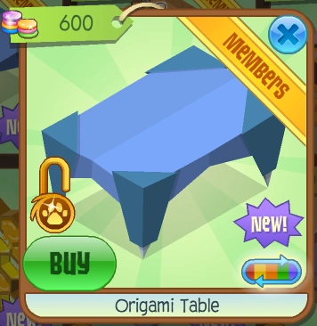 Origami Table | Animal Jam Classic Wiki | Fandom